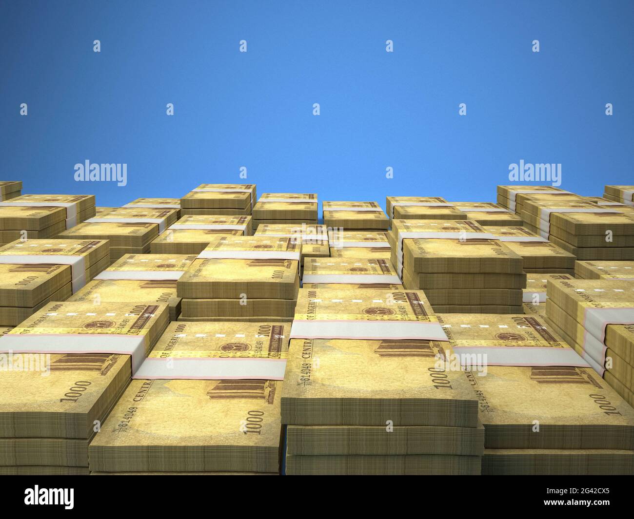 Money of Nigeria. Nigerian naira bills. NGN banknotes. 1000 polymer ...