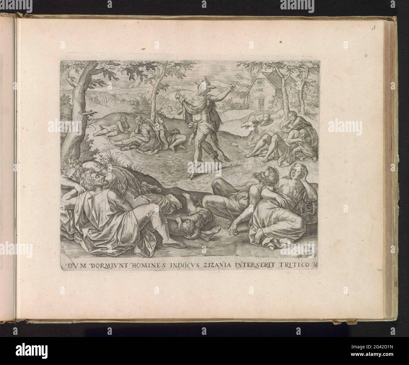 Satan sows weeds between grain; Parable of the sower; Thesaurus Novi ...