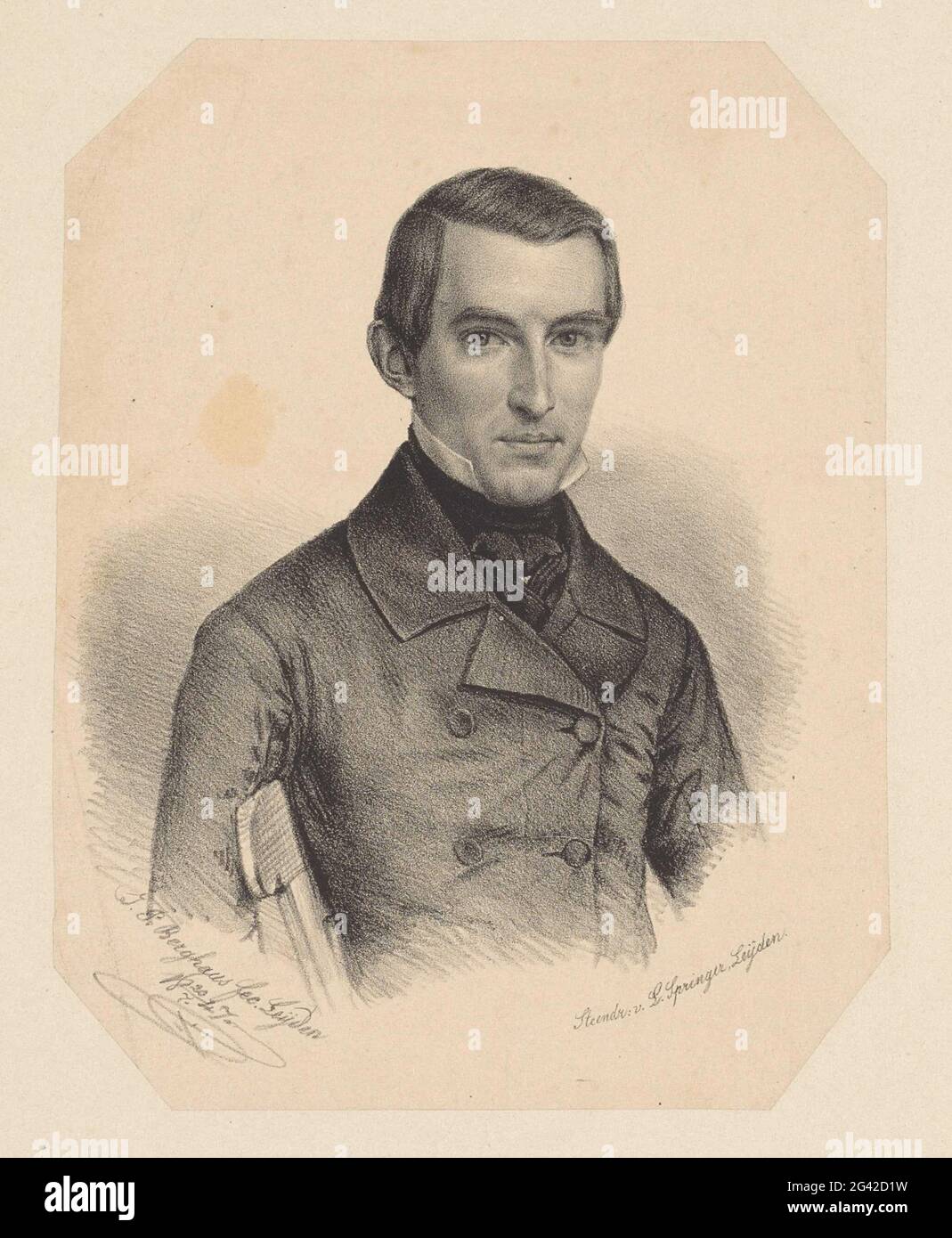 Portrait of arn. Van Gennep. The person portrayed is on a chair and has ...