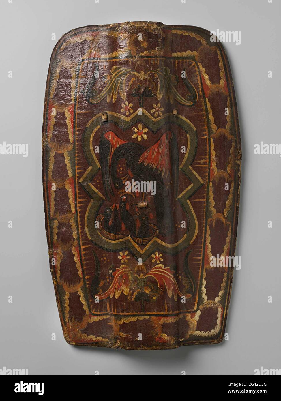 Fifteenth-century german shield, painted with a pelican with her boy ...