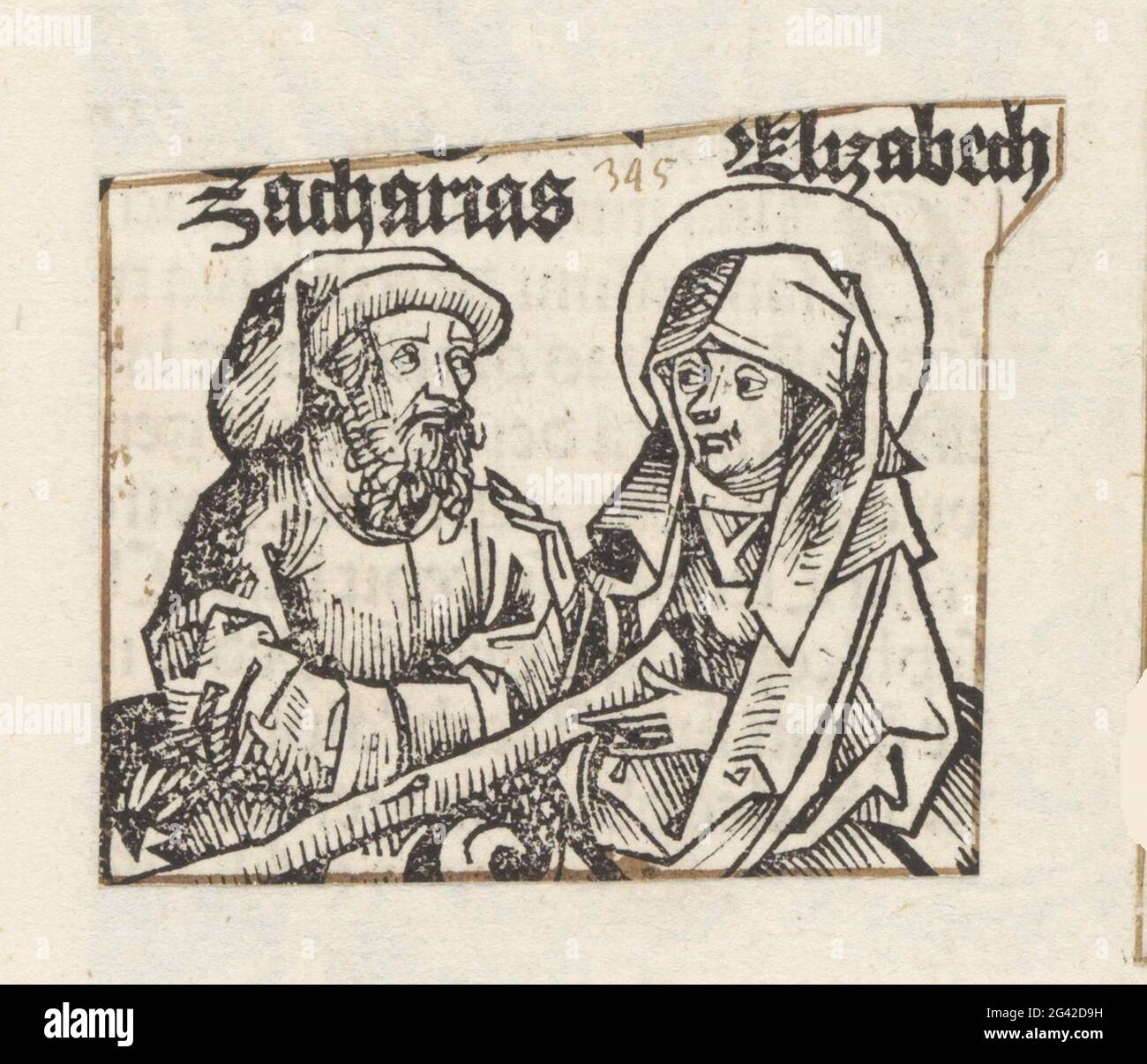 Zacharias and Elisabet; Zacharias / Elizabeth; Liber chronicarum. A ...