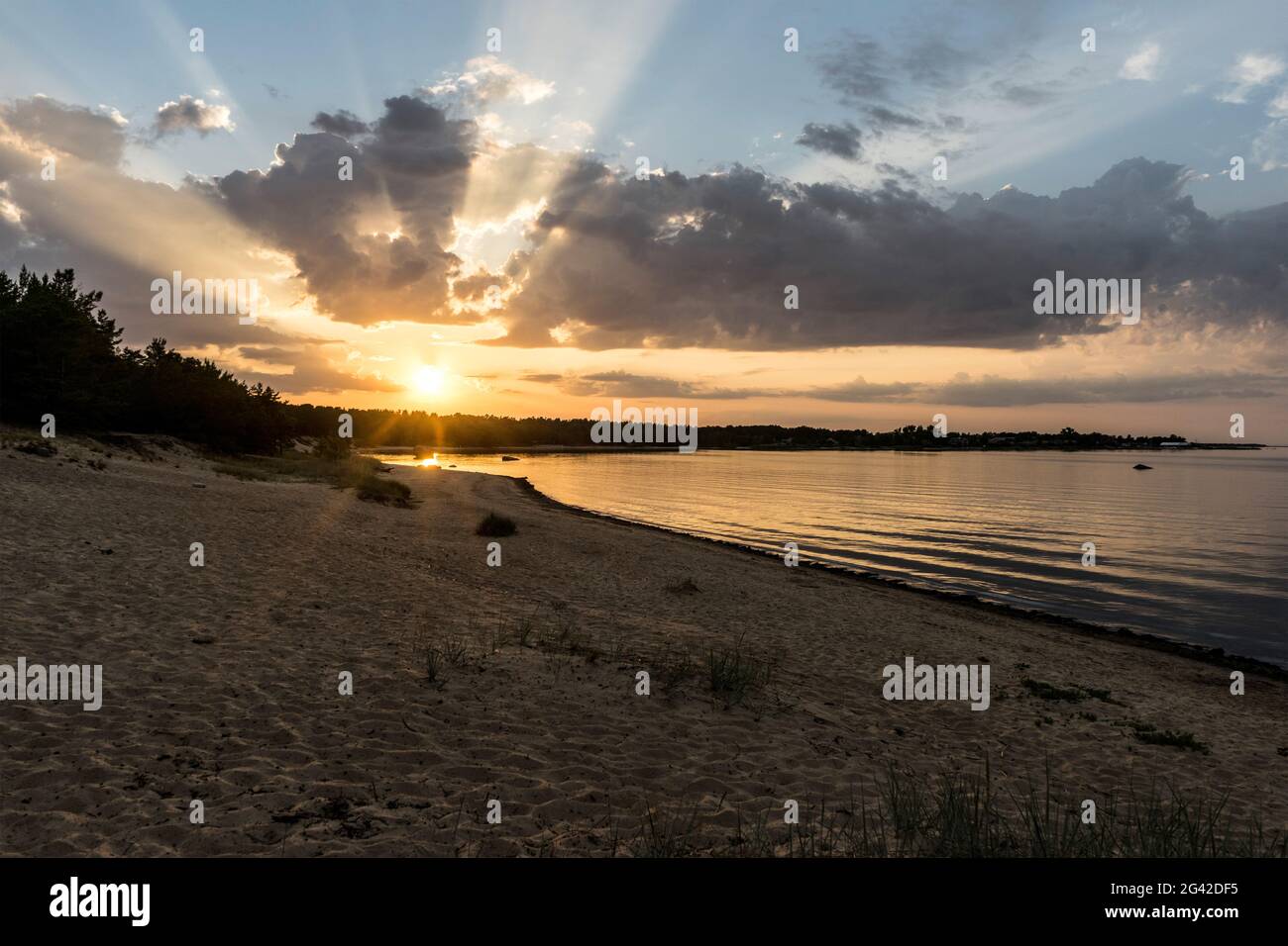 Sunset on Kaberneeme Beach, Kaberneeme, Estonia Stock Photo - Alamy