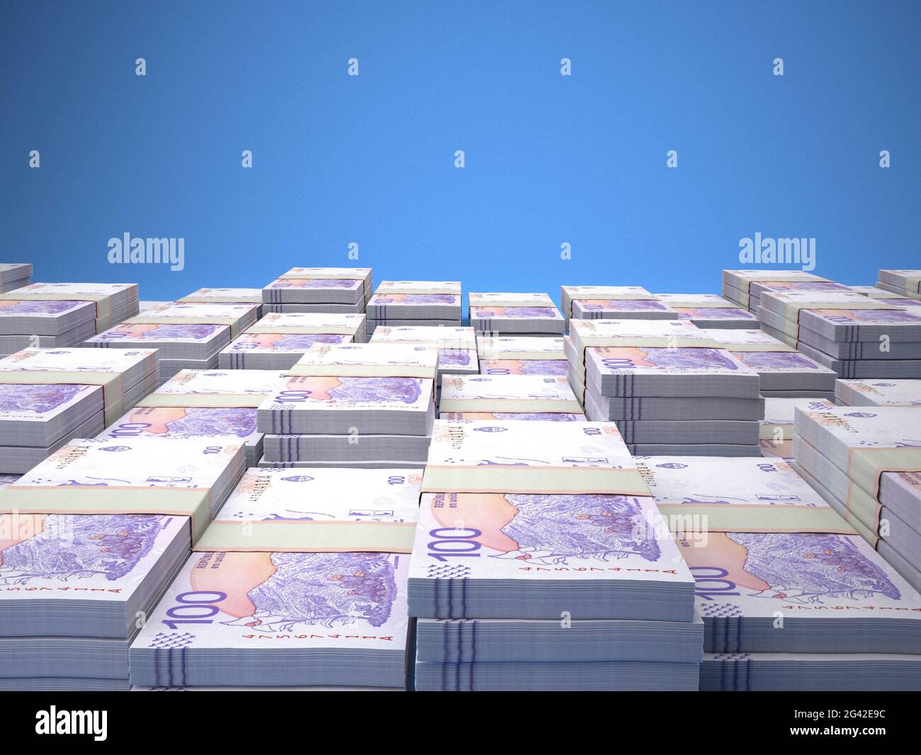 Money of Argentina. Argentine peso bills. ARS banknotes. 100 pesos ...