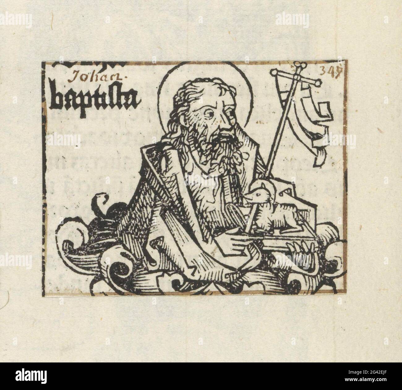 John the Baptist; [Johes] Baptista; Liber chronicarum. A flower celk ...