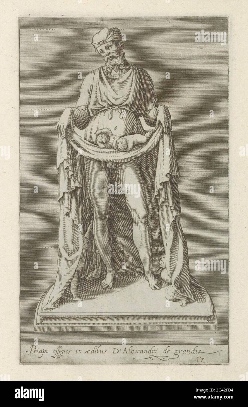 Sculptuur Van Priapus; Pole of the great images of the house d ...