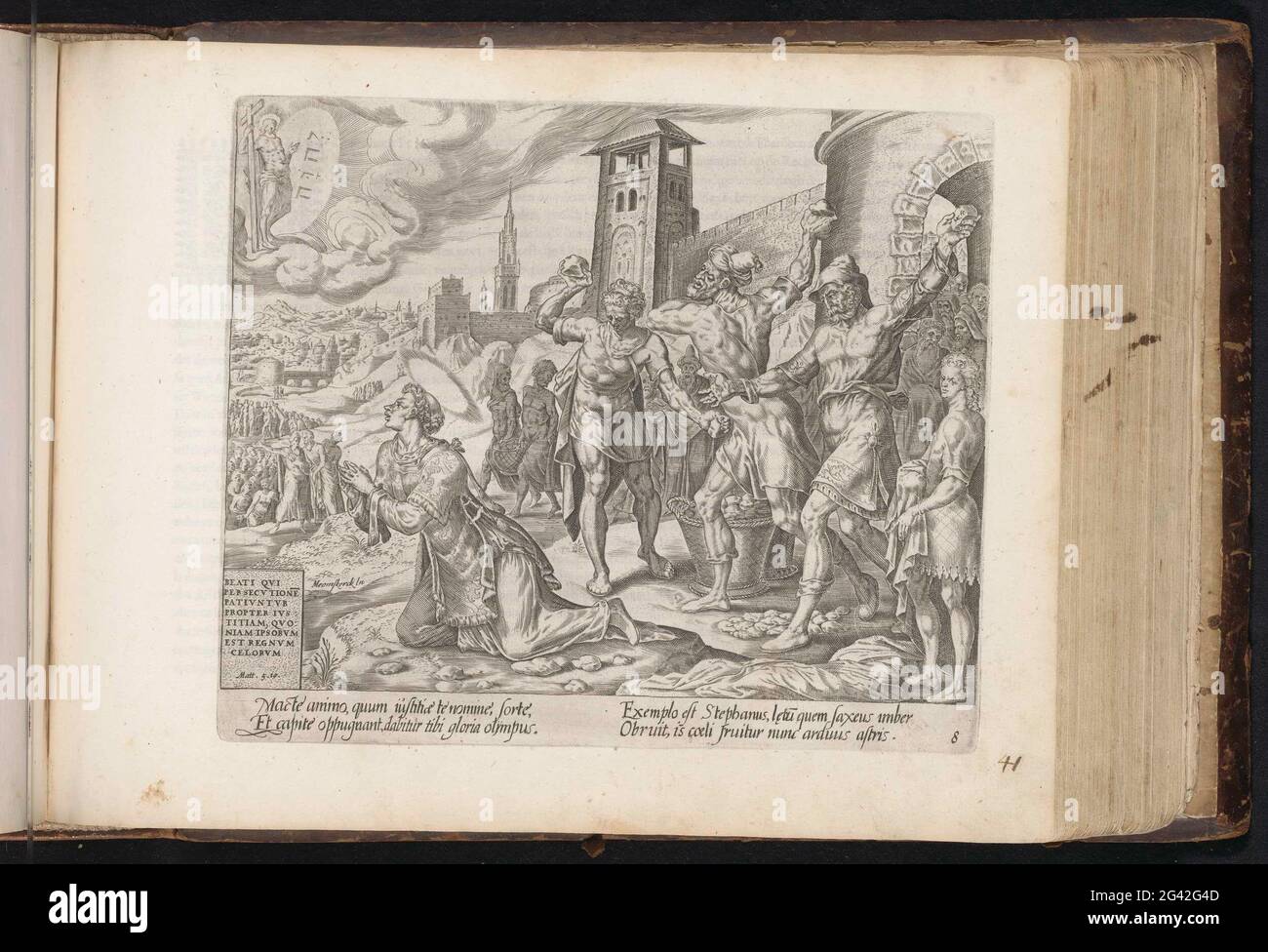 Stenigen van Stefanus; Blessed who will be prosecuted because of ...