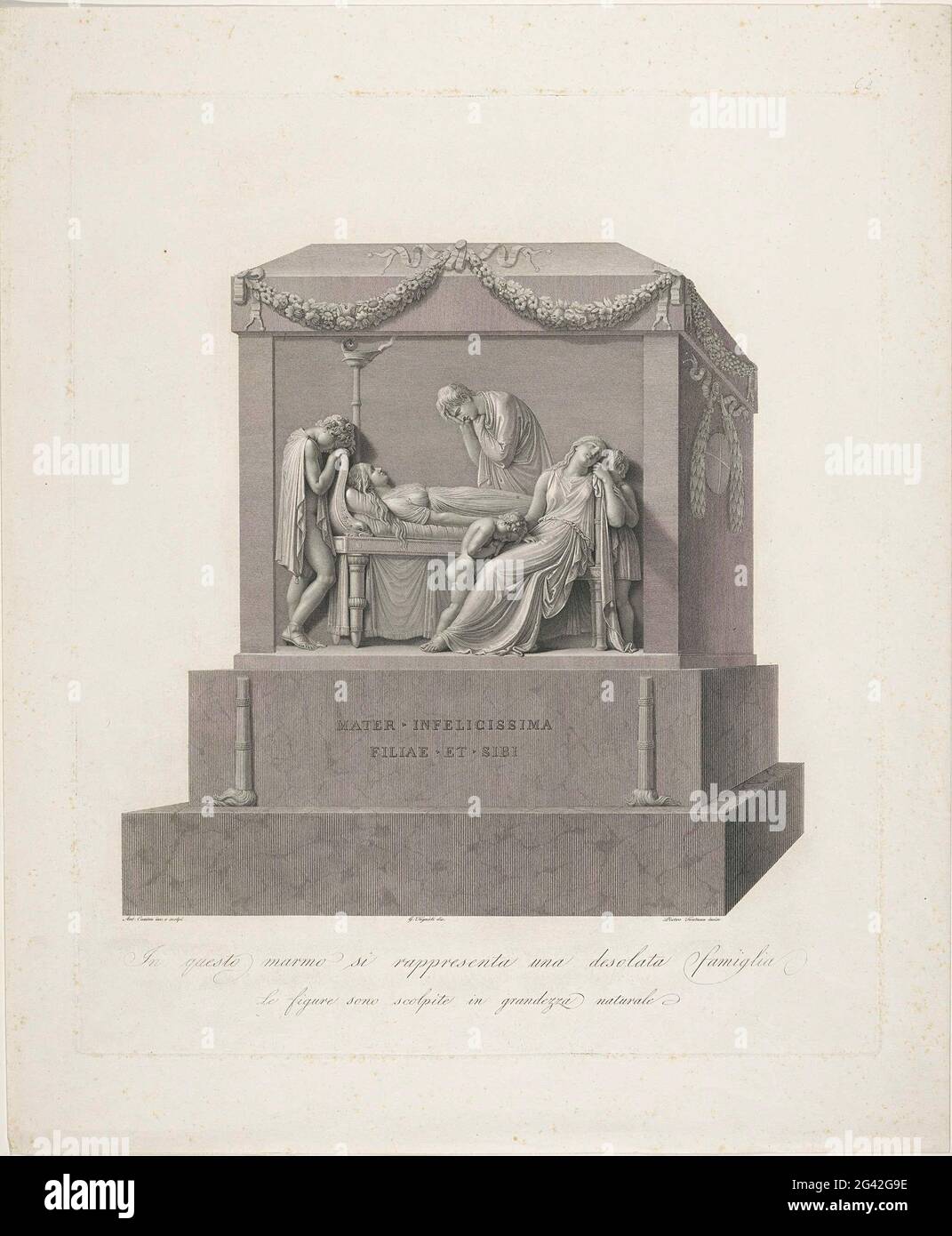 Grave monument from the Contessa de Haro; Sculptures by Antonio Canova ...