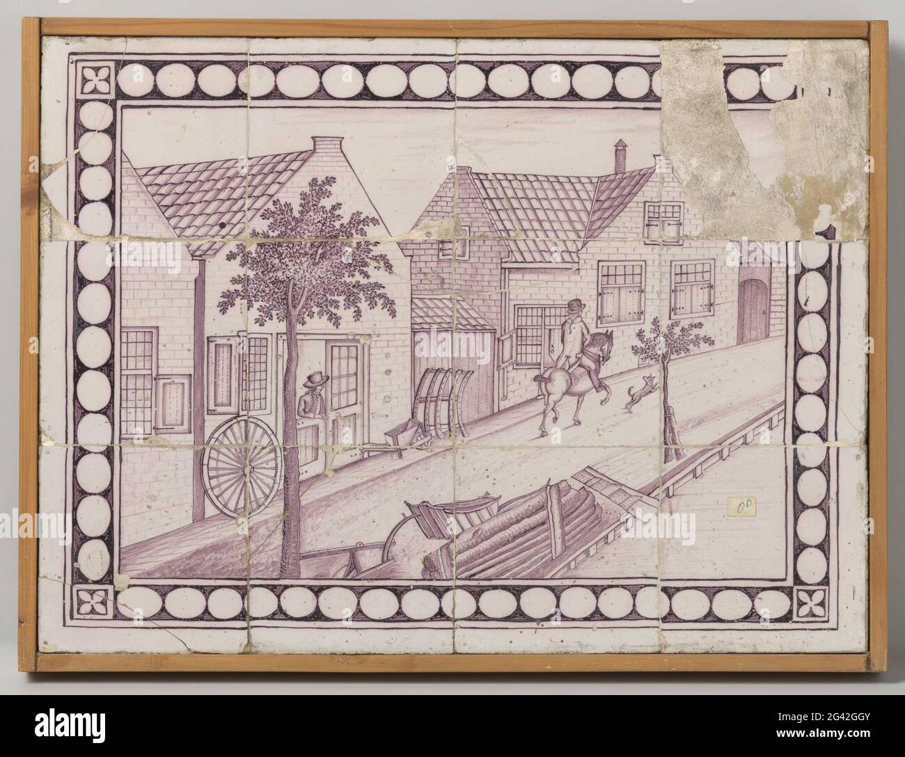 Tile tableau of twelve tiles. Tile tile of 12 tiles (3 x 4) with a ...