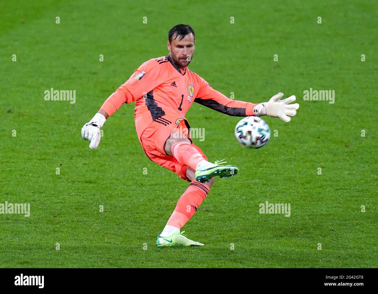 Scotland goalkeeper David Marshall during the UEFA Euro 2020 Group D ...