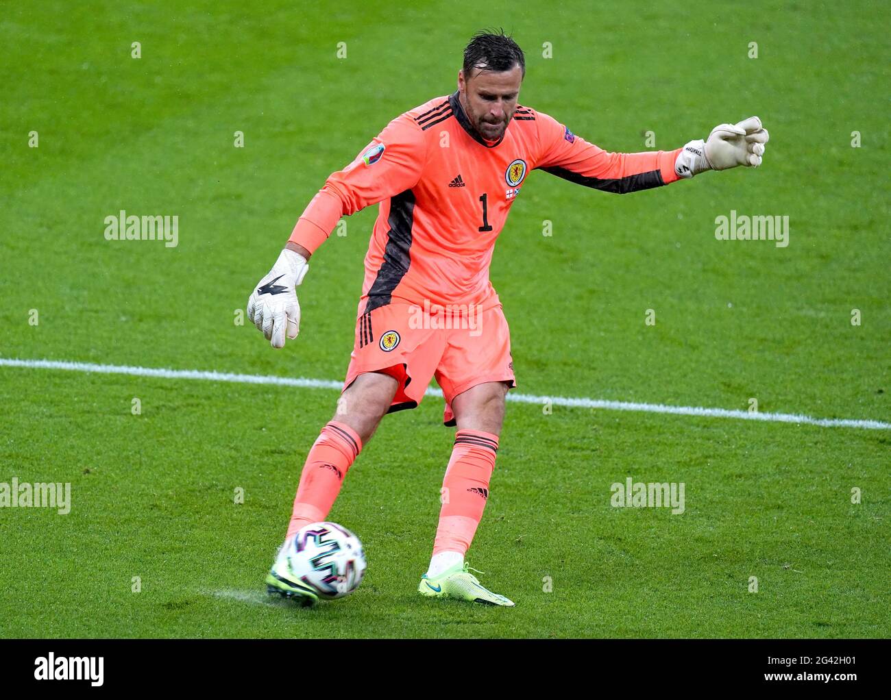 Scotland goalkeeper David Marshall during the UEFA Euro 2020 Group D ...