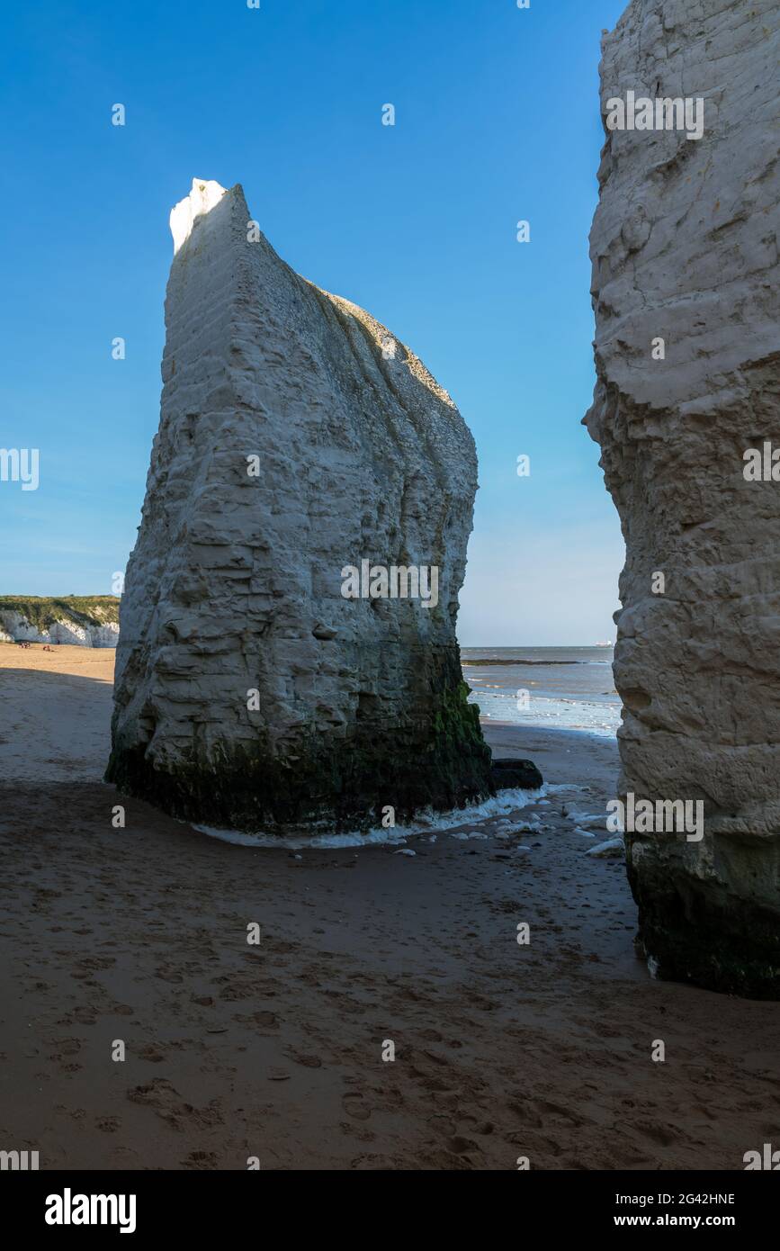 View of chalk cliffs at Botany Bay near Broadstairs in Kent Stock Photo ...