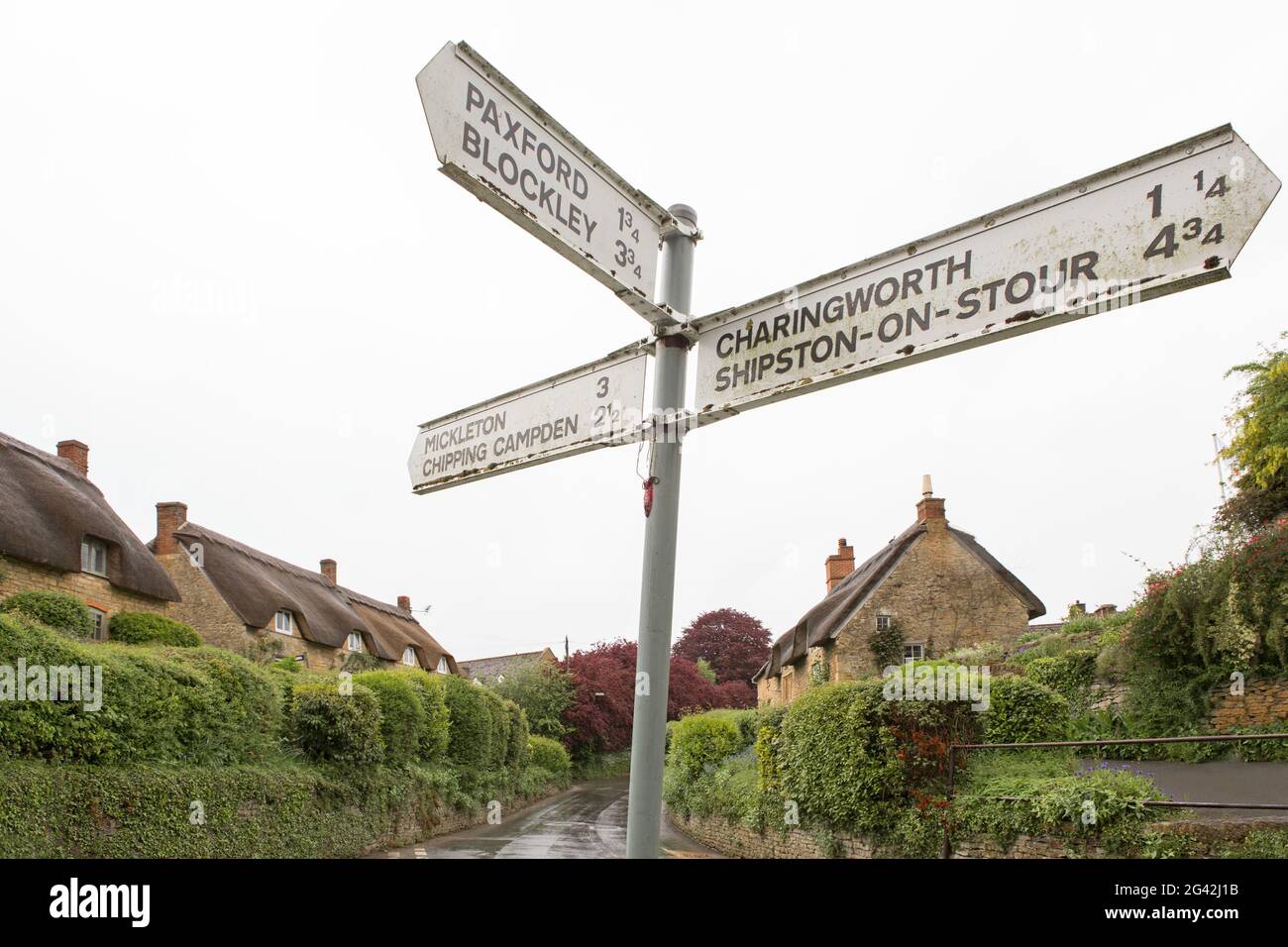 The village of Ebrington at Chipping Campden, Cotswolds ...
