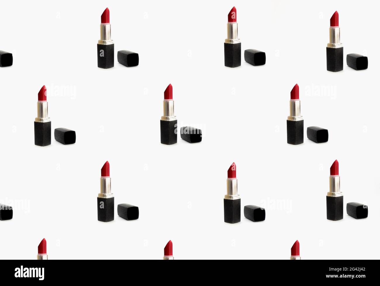 Red lip lipstick isolated on white background. Acrylic painting ...