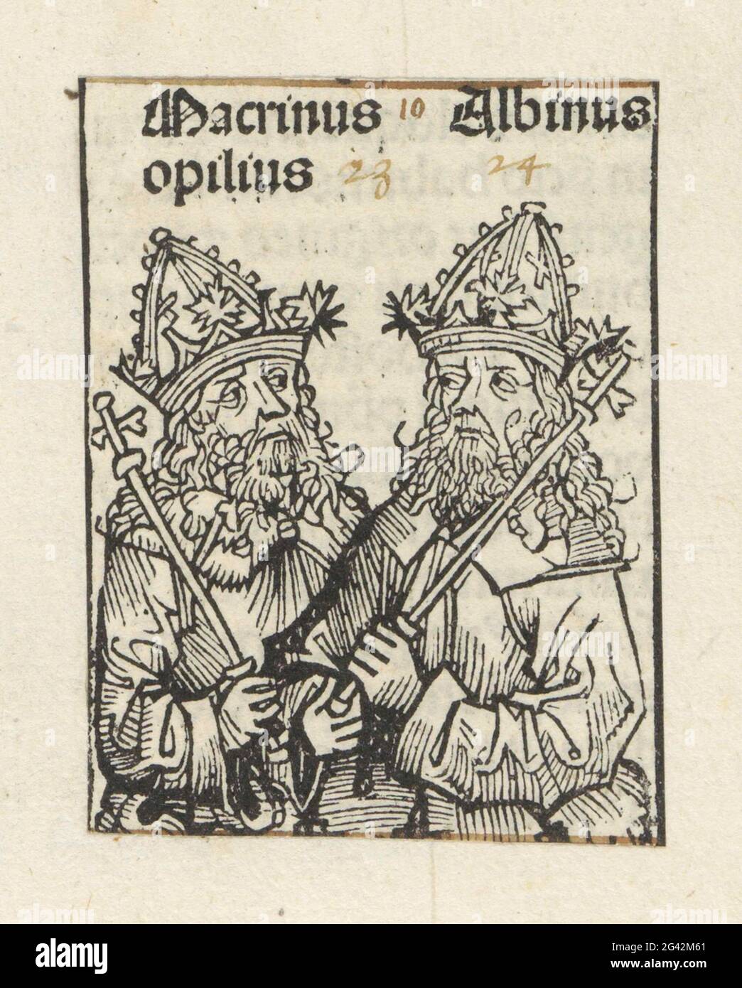 Emperors macrinus and clodius albinus; Macrinus opilius / albinus ...