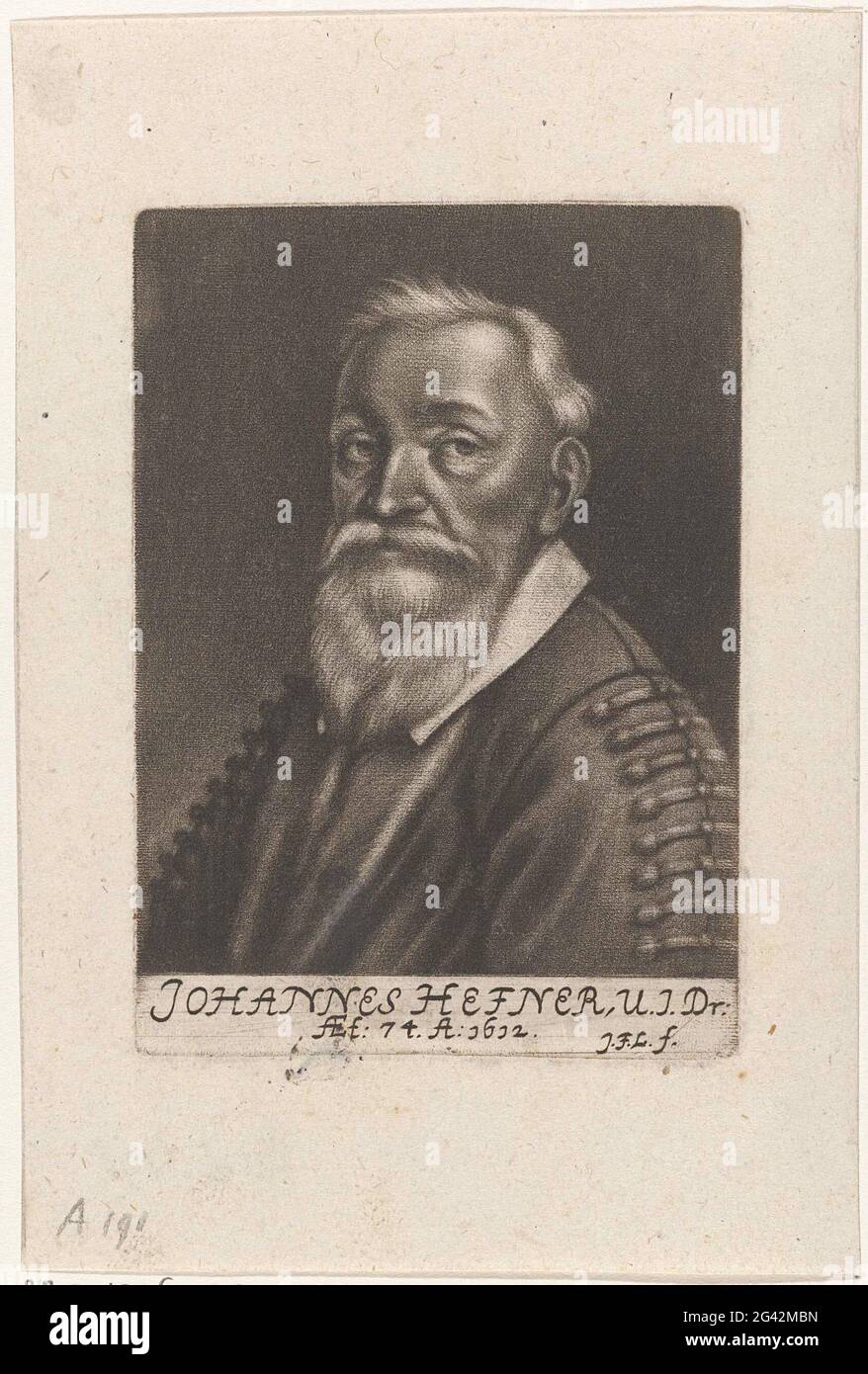 Portrait of Johann Heefner at the age of 74 Stock Photo - Alamy