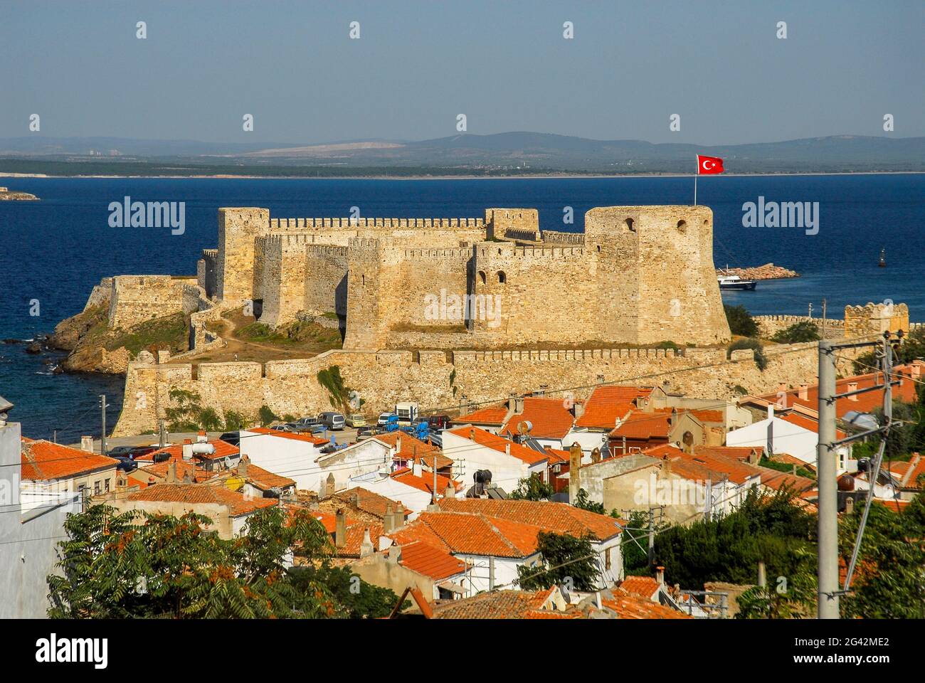 Bozcaada Island Castle Canakkale Turkey Mediterranean Sea Stock Photo ...