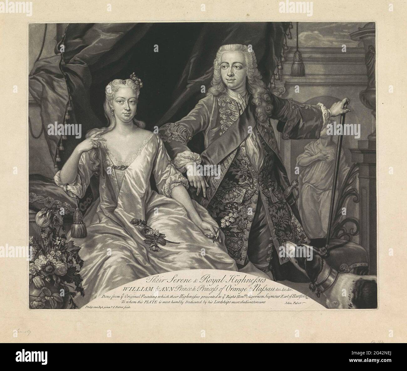 Portrait of Willem IV, Prince of Orange-Nassau, and Anna van Hanover ...