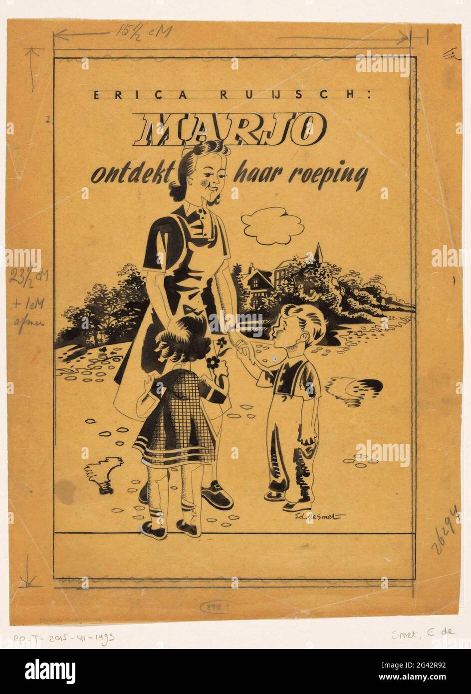 Band design for: Erica Ruijsch, Marjo discovers her calling, 1946. A ...