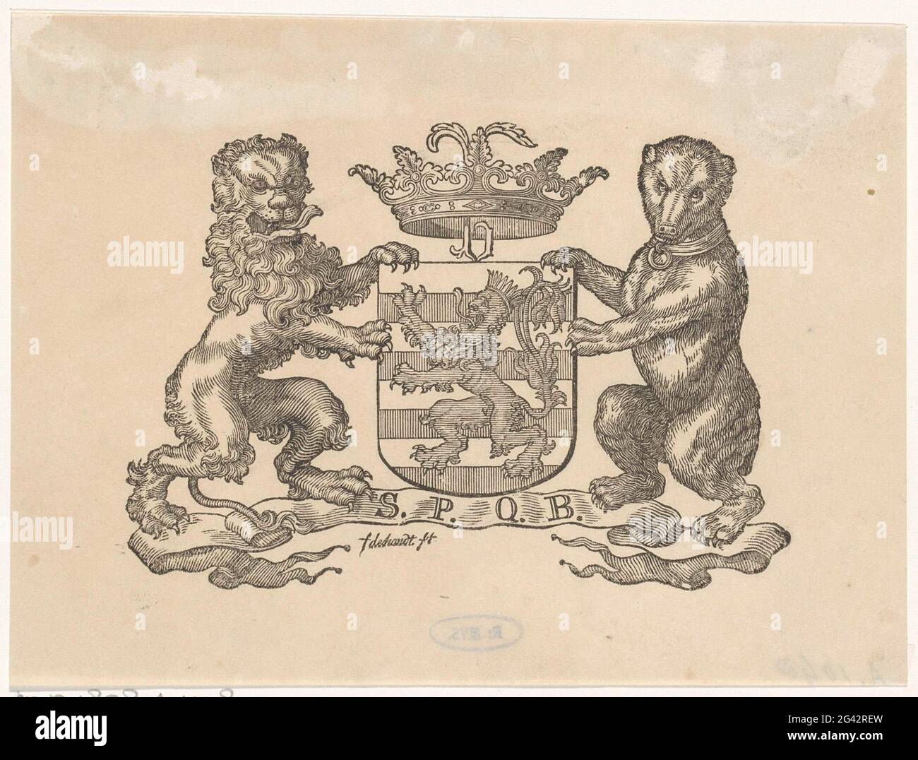 Vignet with the coat of arms of the city of Bern Stock Photo - Alamy