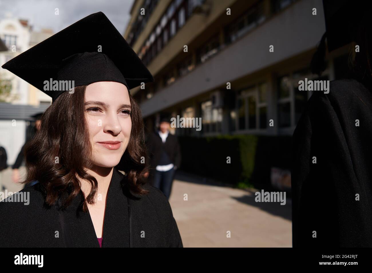 Joyful students celebrating graduation hi-res stock photography and ...