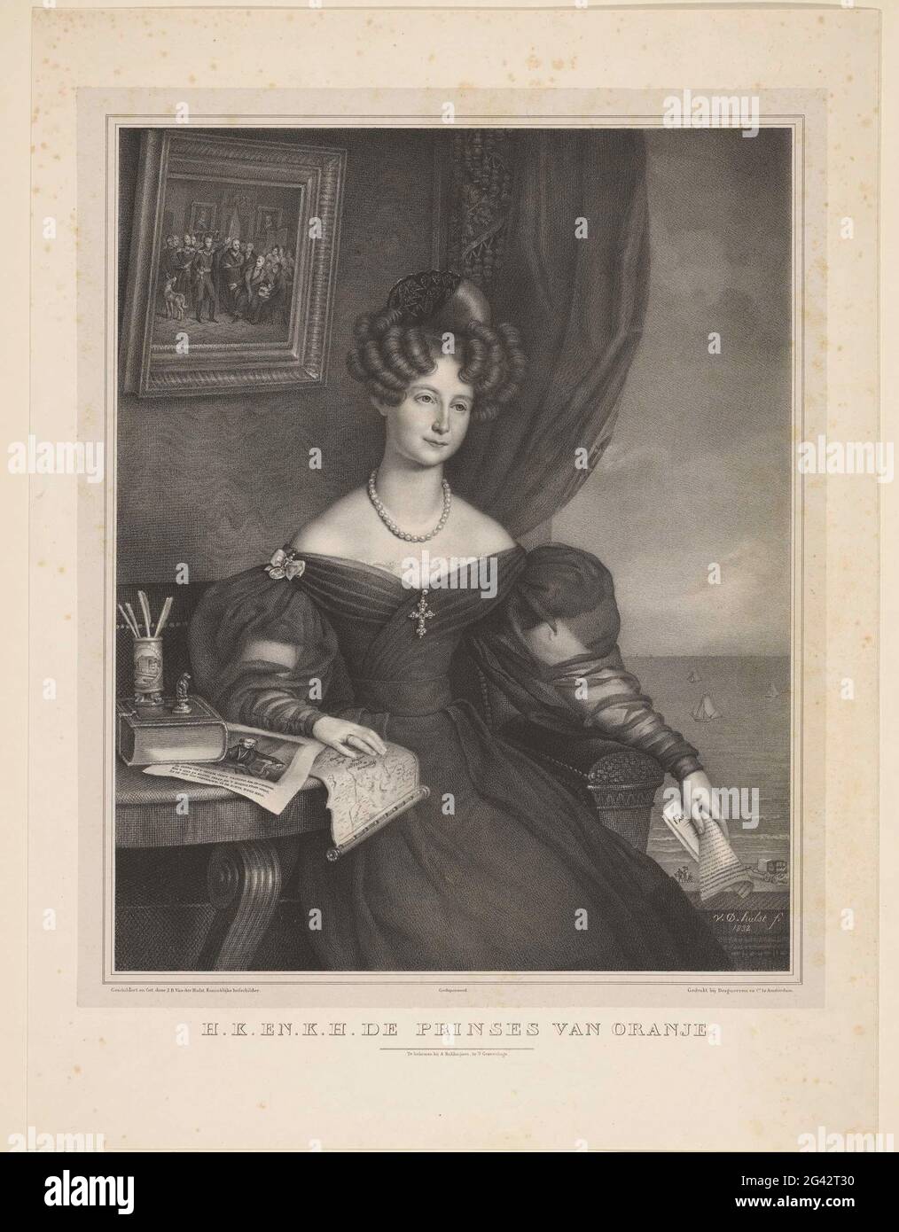 Portrait of Anna Paulowna Romanowa. Portrait of Anna Paulowna. She sits ...