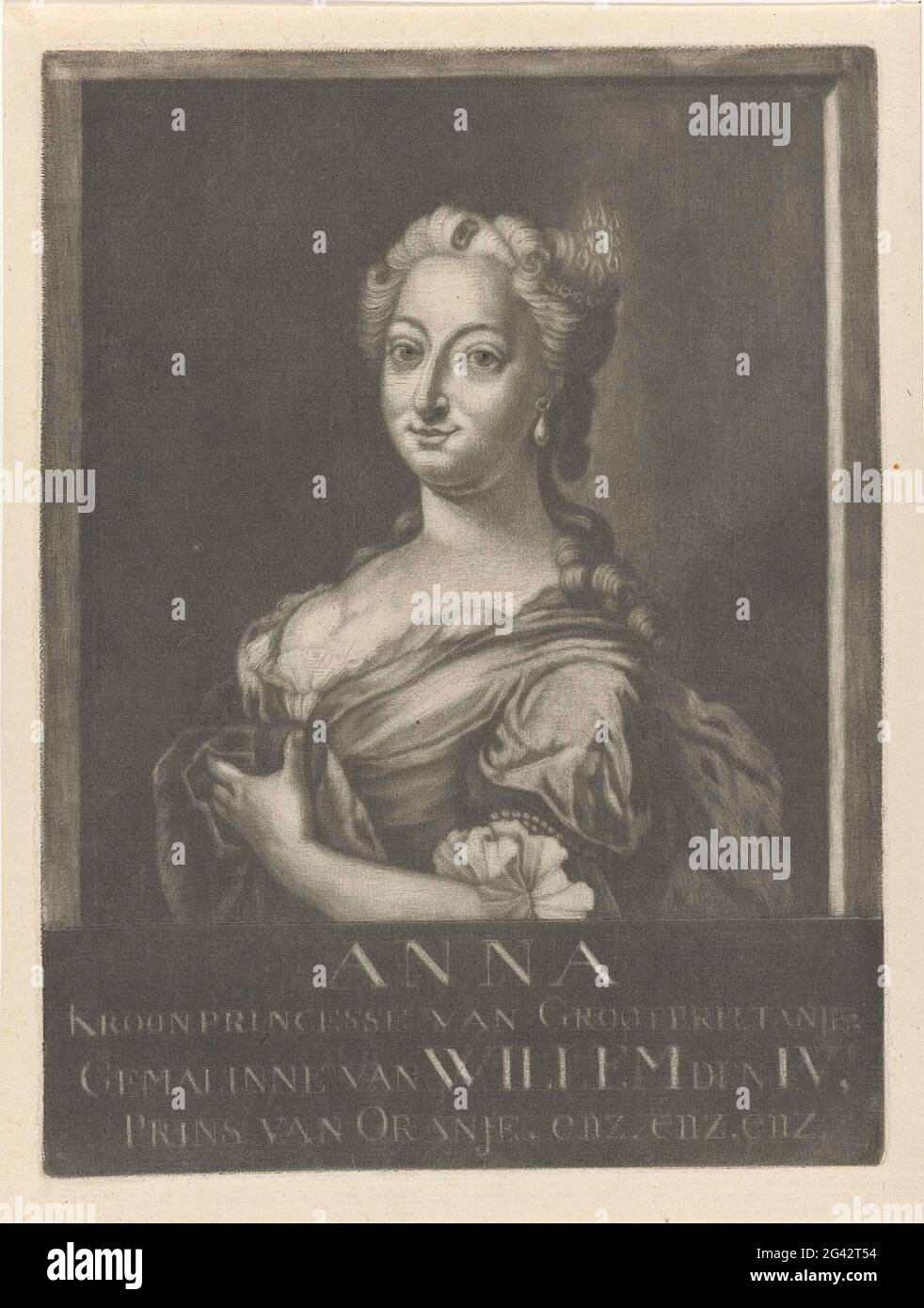 Portrait of Hanover Anna. Anna van Hanover, wife of Willem IV from ...