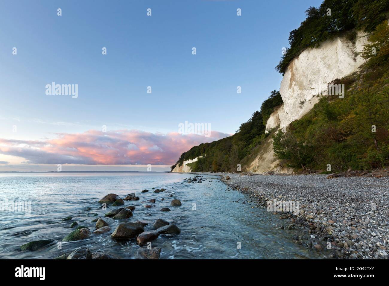 Chalk cliffs, chalk coast, Jasmund National Park, Rügen, Baltic Sea ...