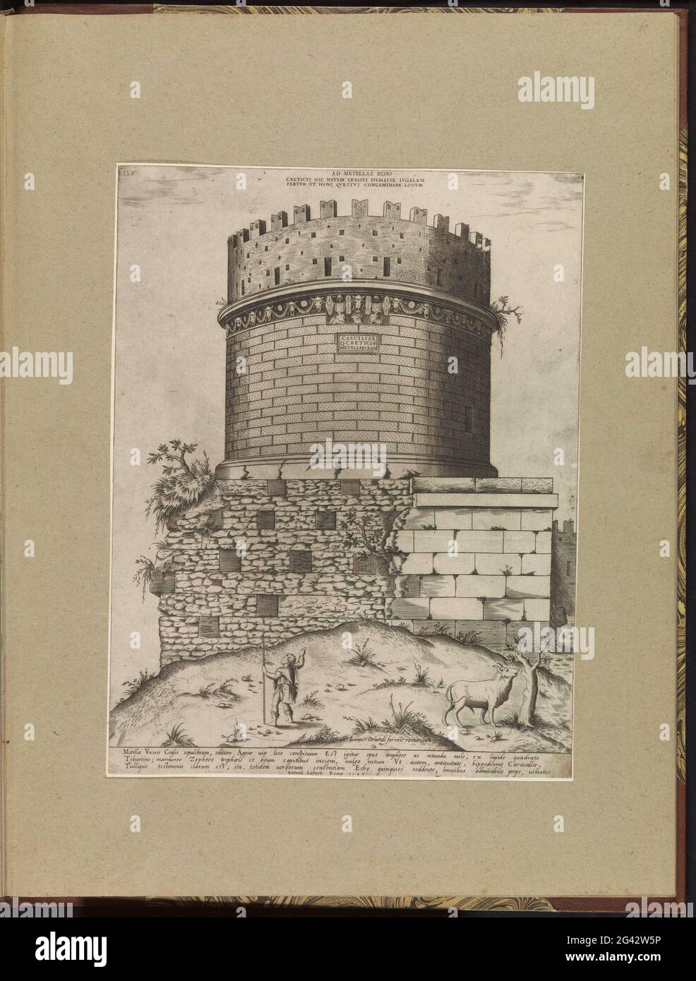 Tomb of Caecilia Metella in Rome; Ad Metellae Echo Creticus HIC Natam ...