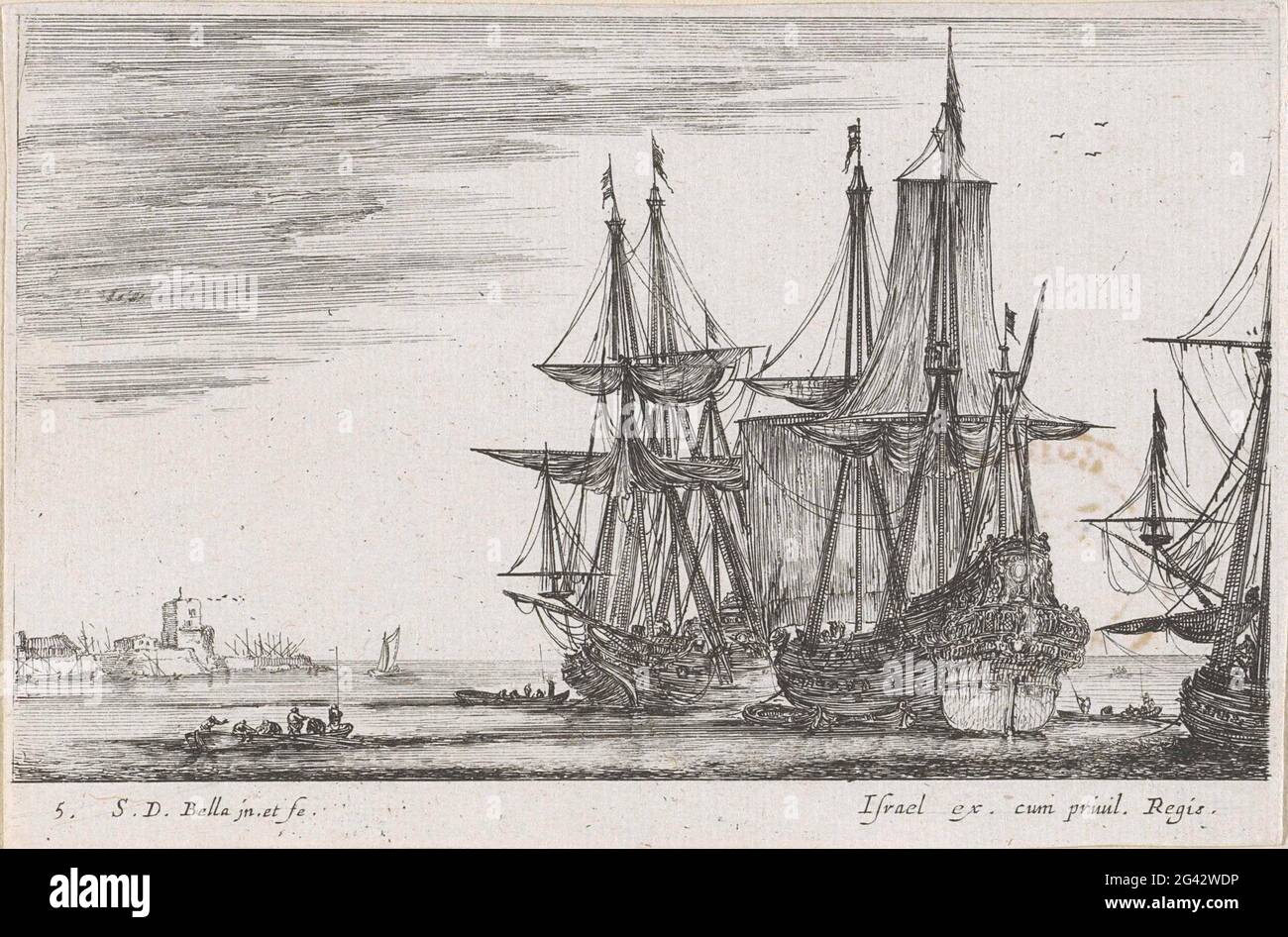 Sailing ships off the coast; Seascapes; Paisages Maritimes. Coastal ...
