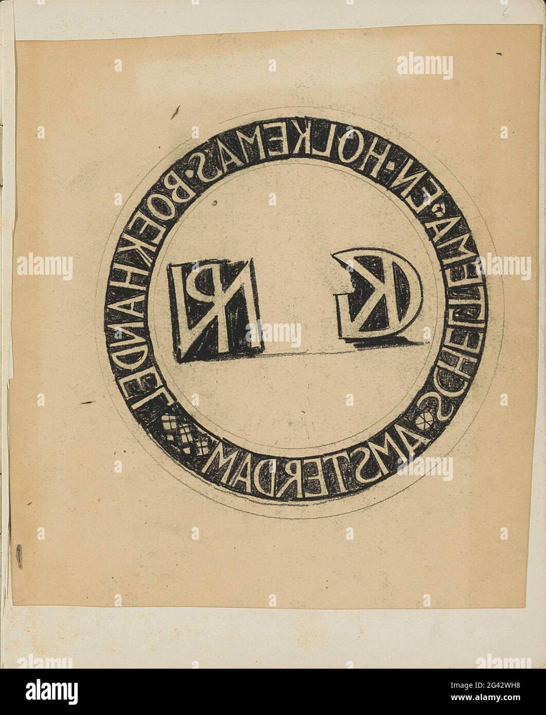 Design for a logo for book trade Scheltema and Holkema in Amsterdam ...