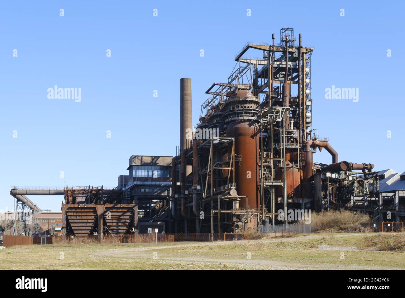 Steel works Phoenix-West, Hoerde, Dortmund, Ruhr area, North Rhine ...