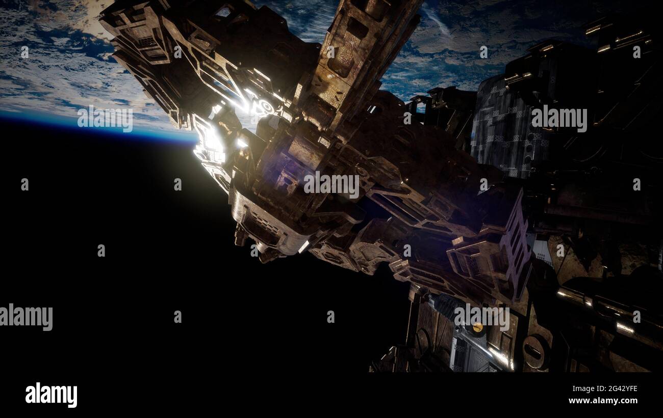 Alien Spaceship Armada Nearing Earth Stock Photo - Alamy