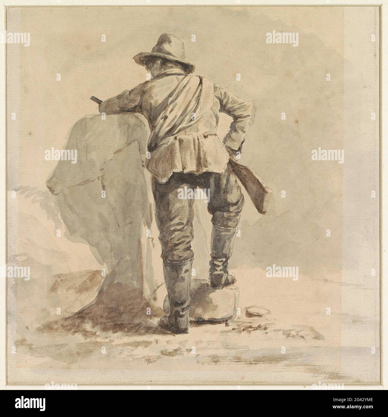 Resting boy, seen on the back. Resting boy, seen on the back; He ...