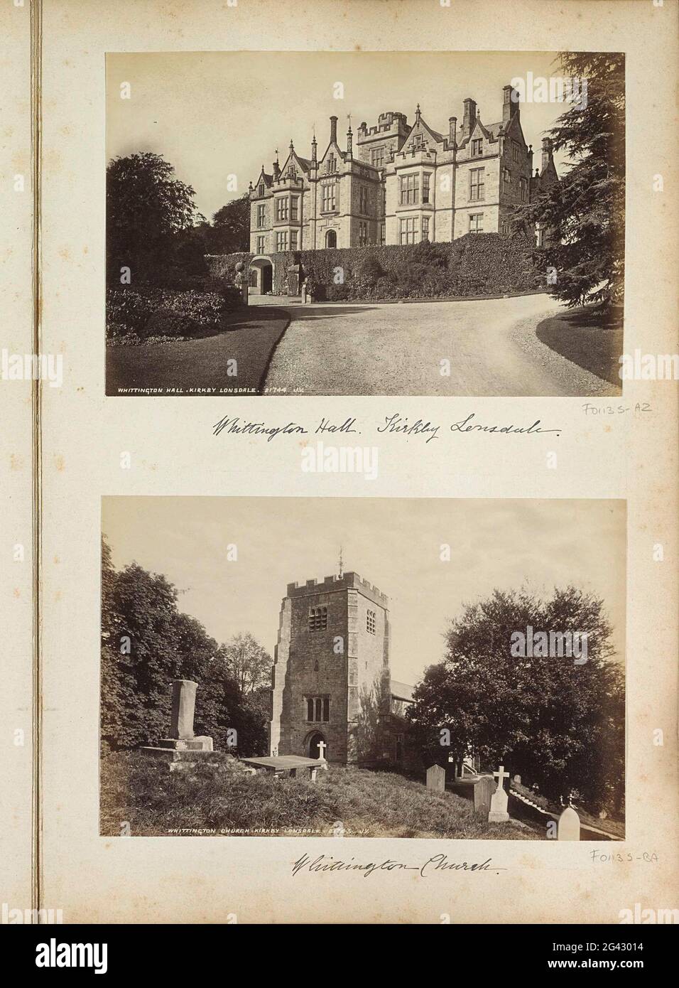 View of Whittington Hall at Kirkby Lonsdale; Whittington Hall. Kirkby ...