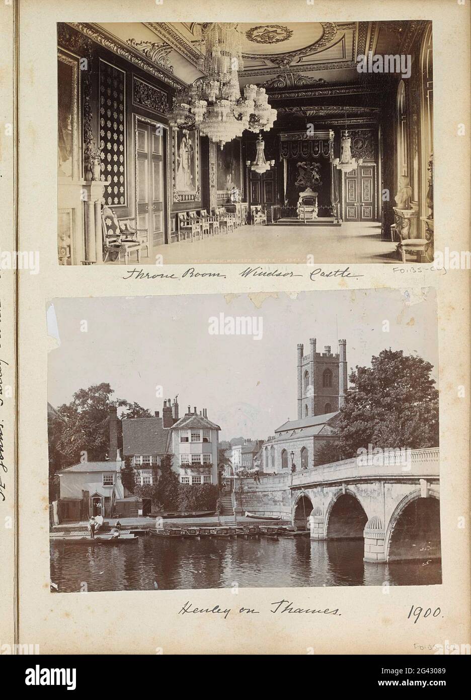 View of Henley-on-Thames with a bridge right and the tower of St Mary's ...
