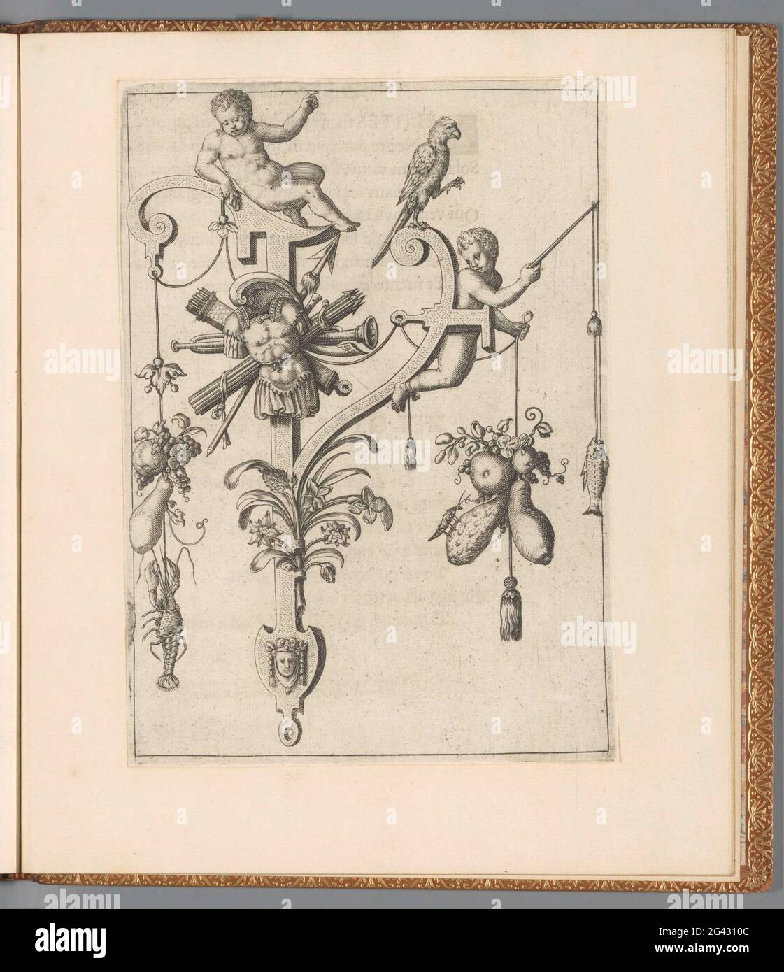 Letter Y; Ornamental alphabet; Nova alphati effictio. Ornament print in ...