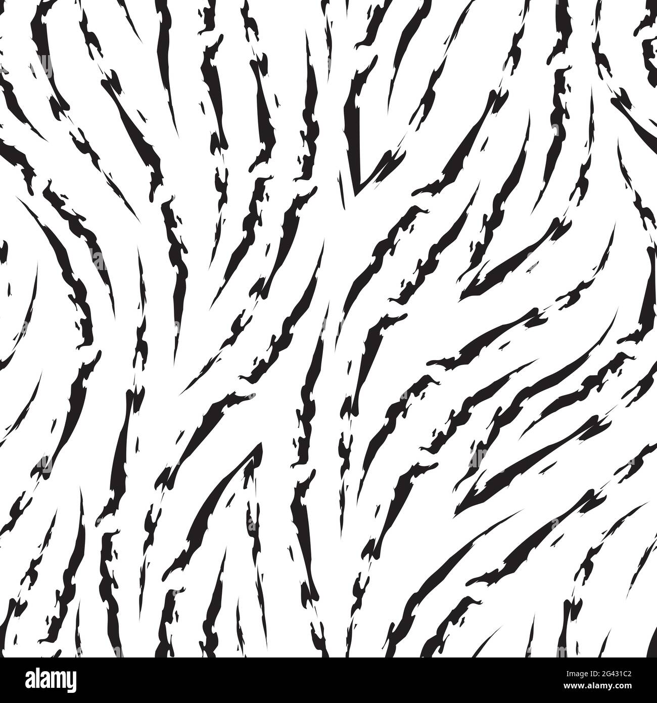 Monochrome seamless vector pattern of corners and flowing lines with torn edges. Black and white ...