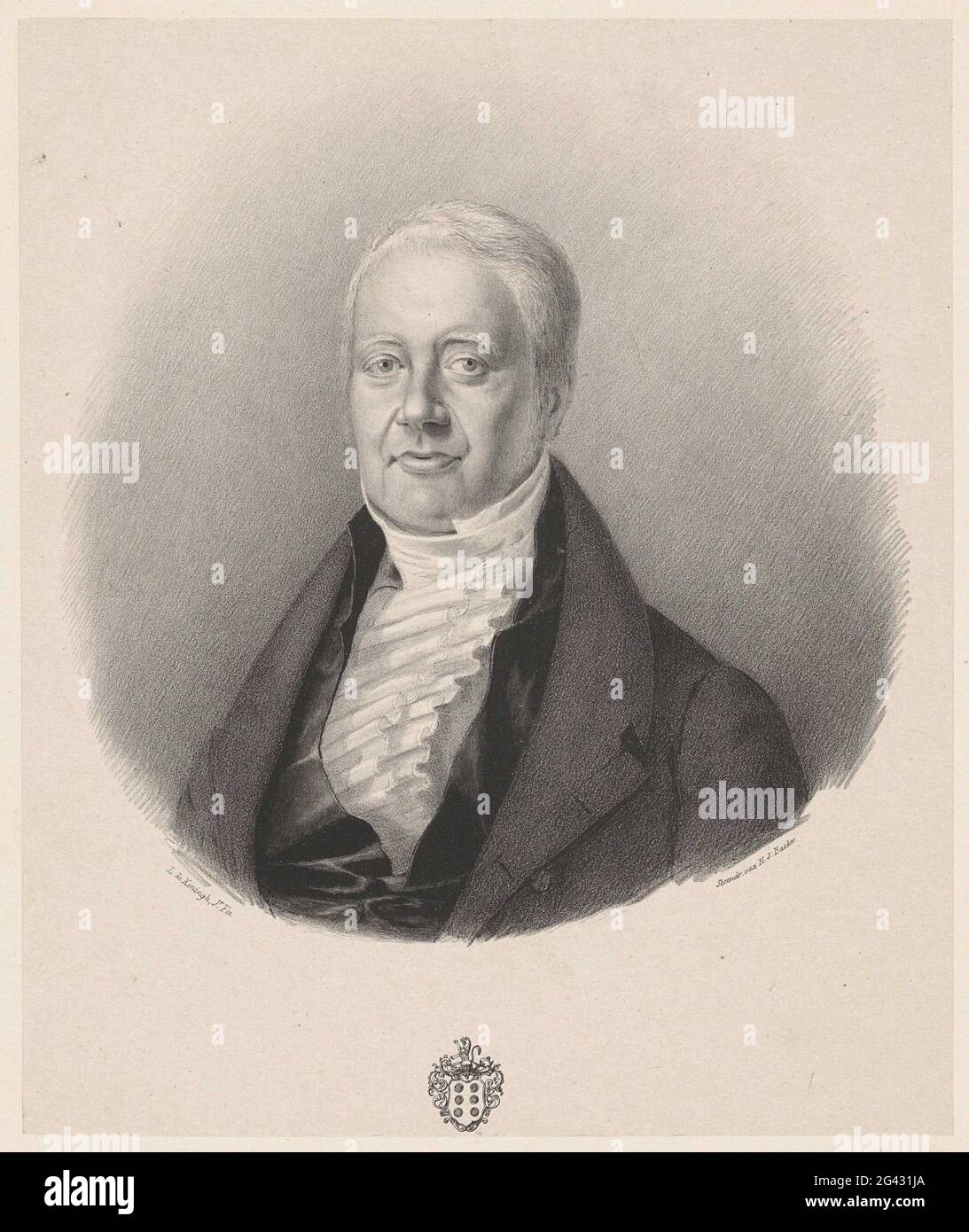 Portrait of possible David Haim Henriques de Castro. Under the Portrait ...