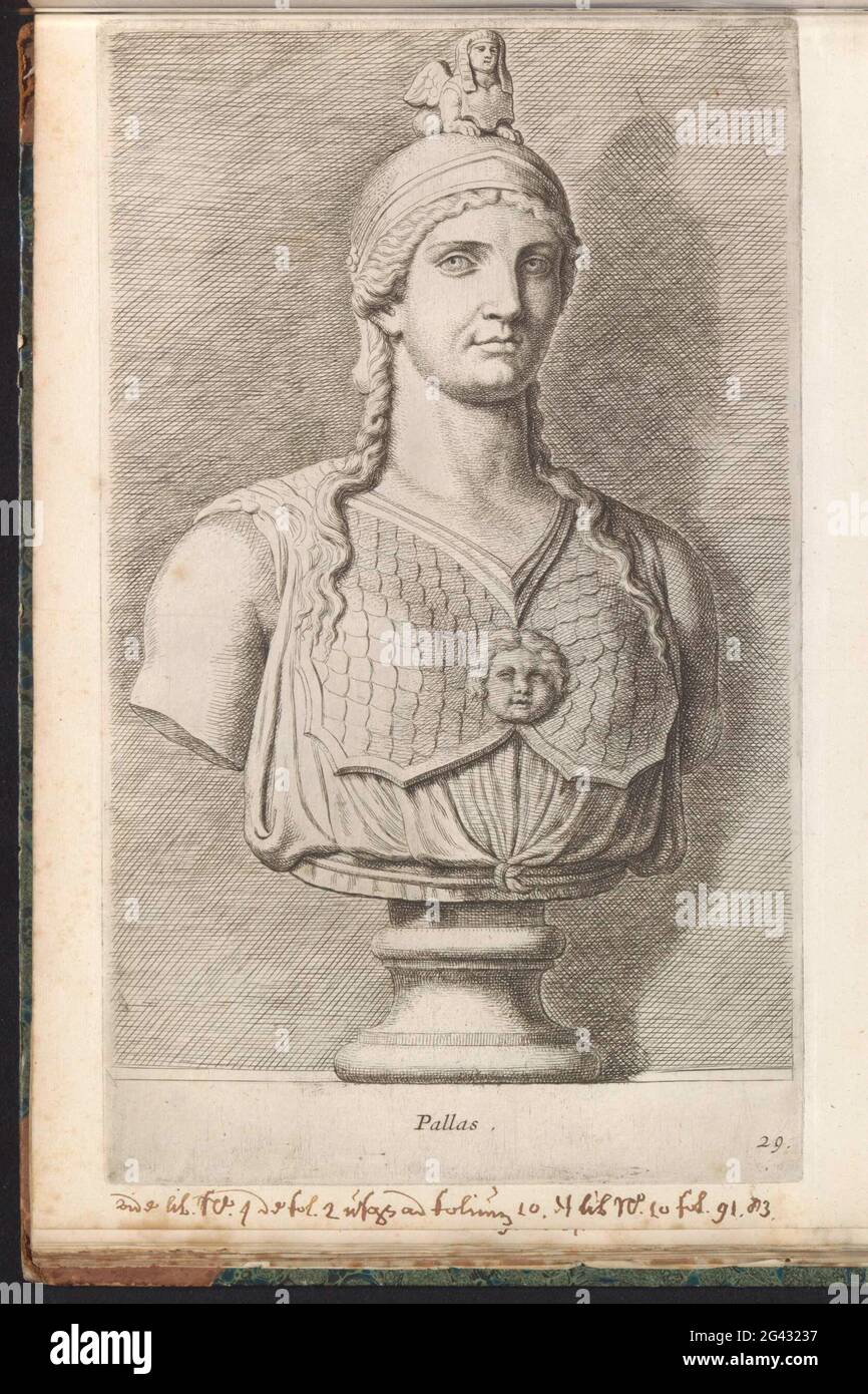 Bust of Minerva; Pallas. MINERVA classic bust with a sphinx on her ...