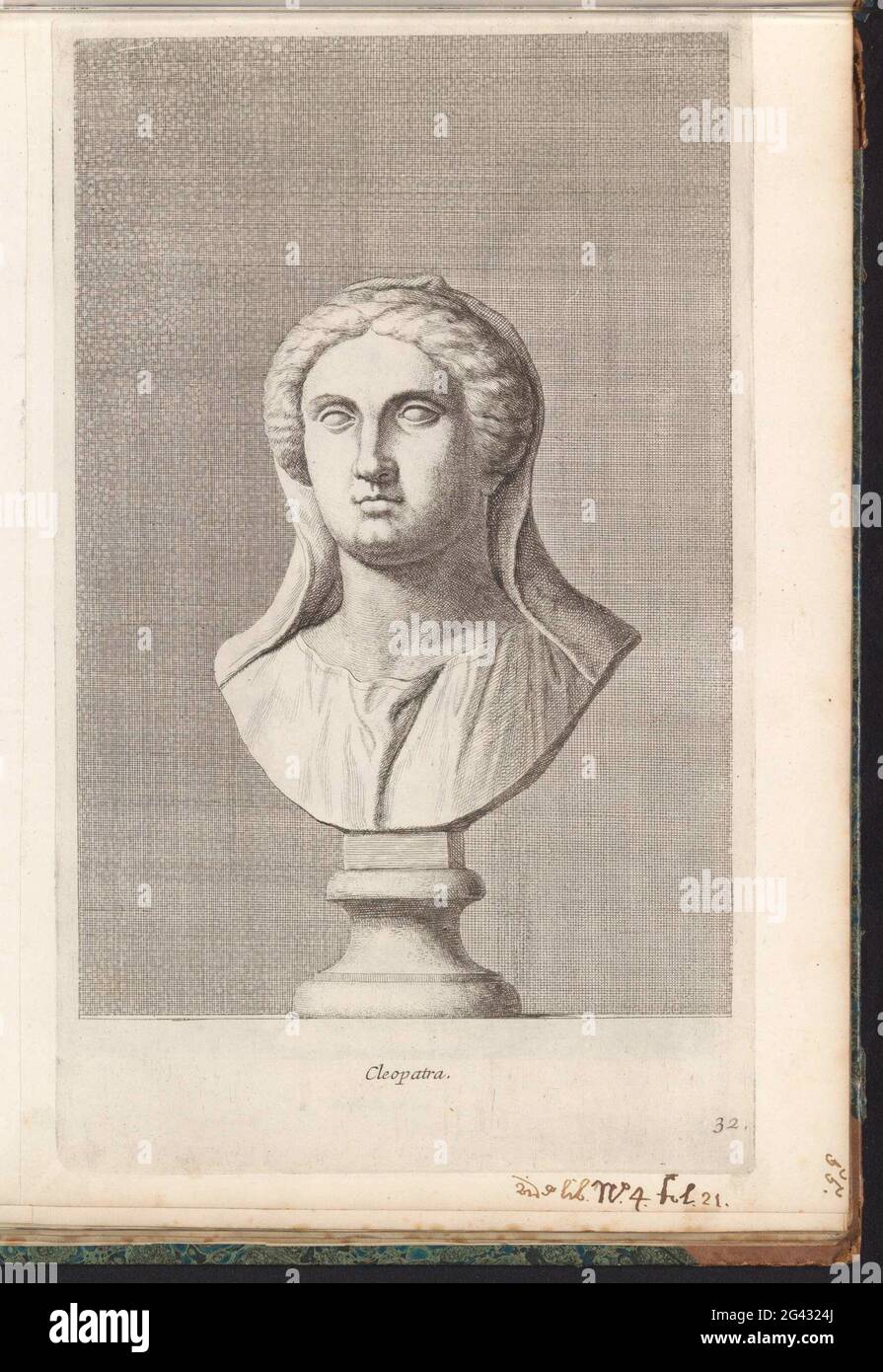 Bust of Cleopatra; Cleopatra. Classic bust of a woman turned to the ...
