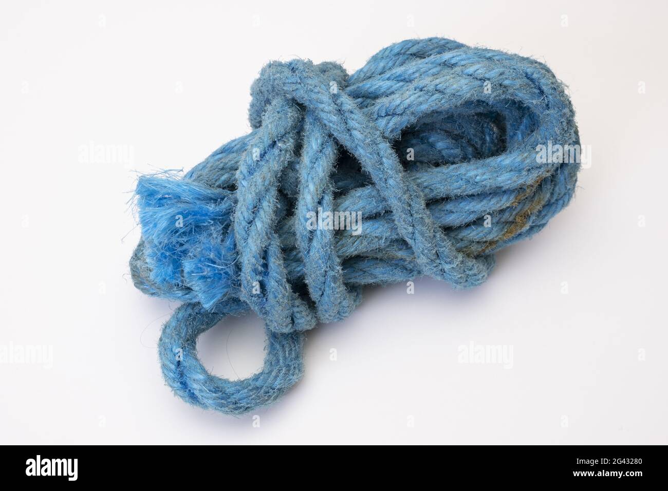 Ball of a blue rope Stock Photo - Alamy