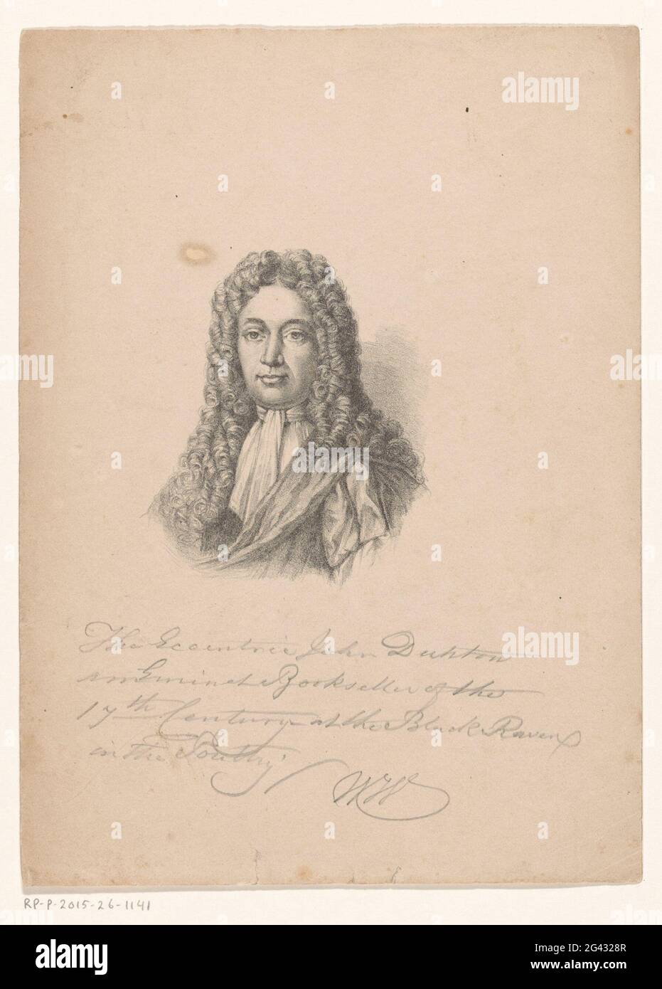 Portrait of John Dunton, bookseller in London Stock Photo - Alamy