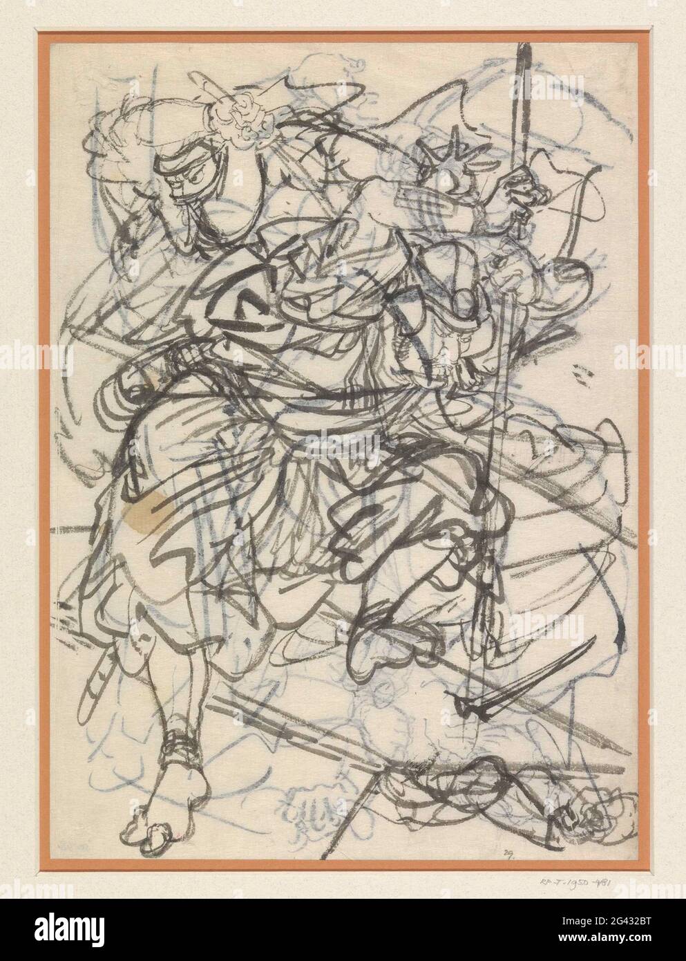 Two men in war dance Stock Photo - Alamy