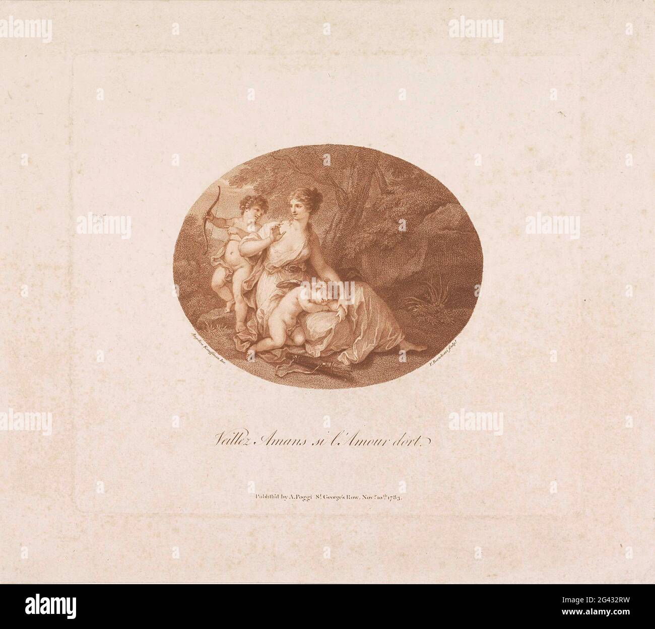 Venus and Amor; Vierlez Amans Si l'Amour Dort. Venus sitting with the ...