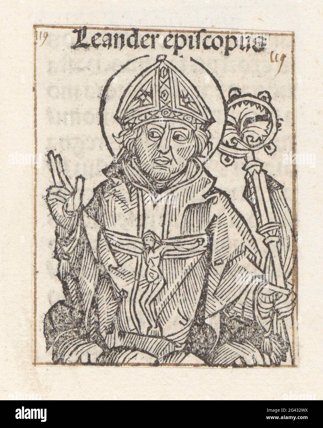 Leander van Seville; Leander Episcopus; Liber chronicarum. A flower ...