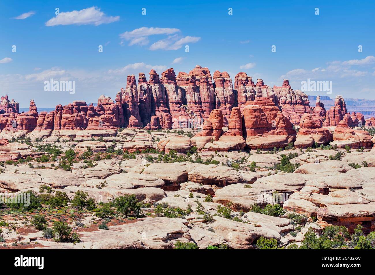 Sandstone pinnacles, Chesler Park, The Needles district, Canyonlands ...