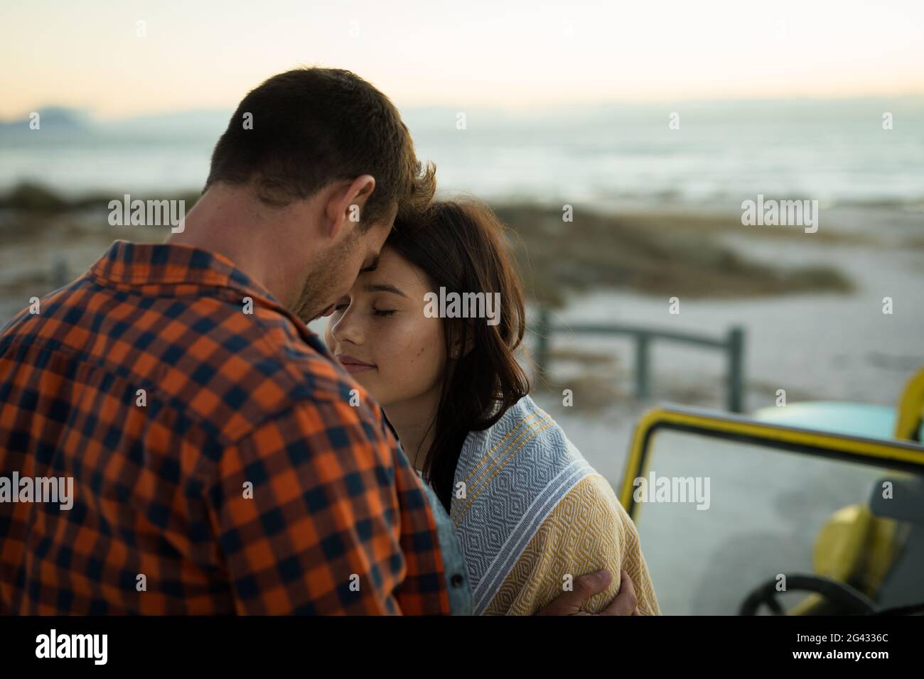 Two people foreheads touching hi-res stock photography and images - Alamy