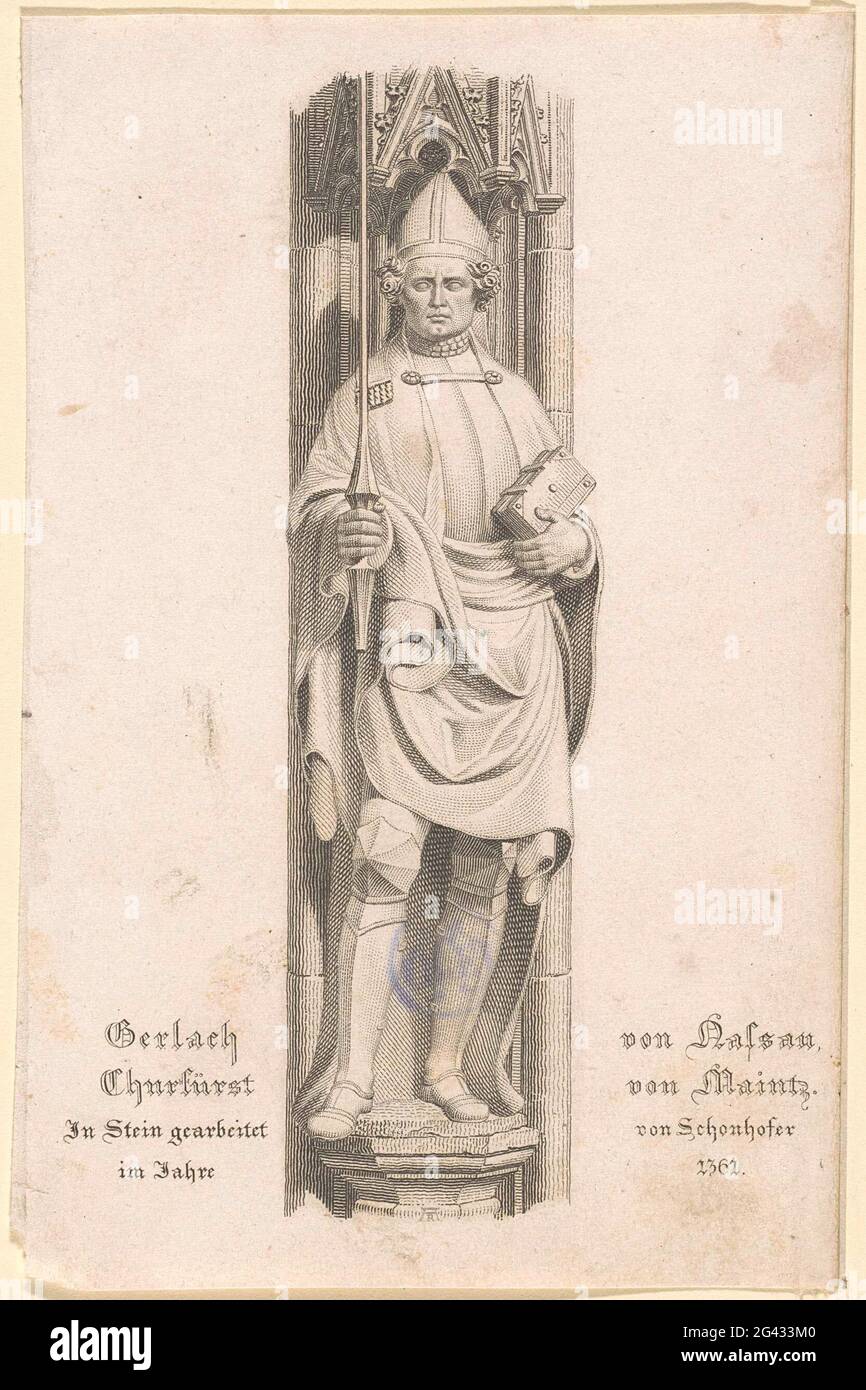 Statue of Gerlach from Nassau. Statue of Gerlach. Left and right are ...