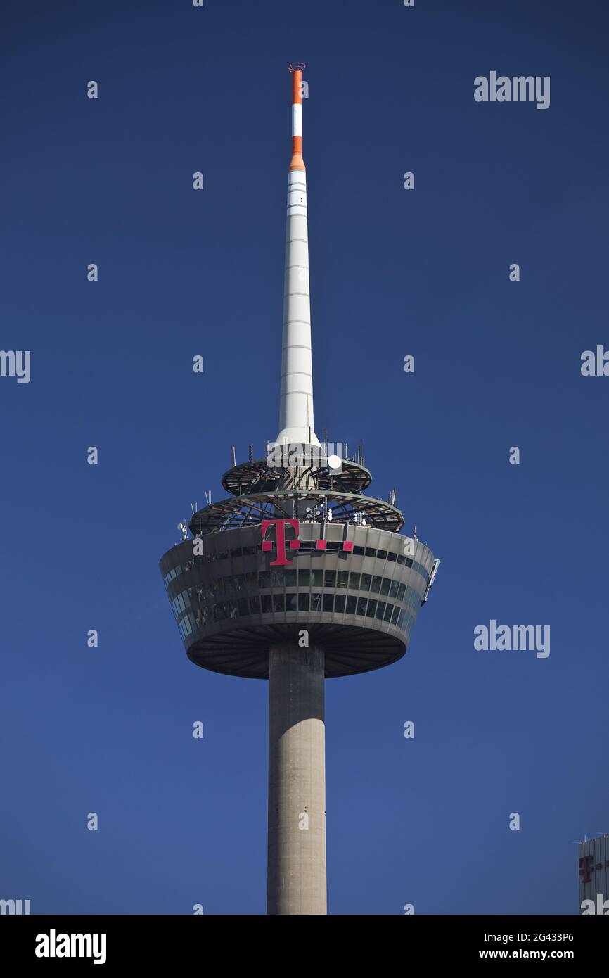 Tower cage and antenna carrier of the Colonius telecommunications tower ...