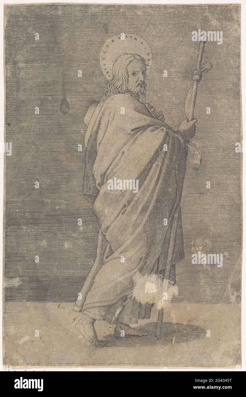 Apostle James the Multiple (Major) with pilgrim hat and pilgrimage ...